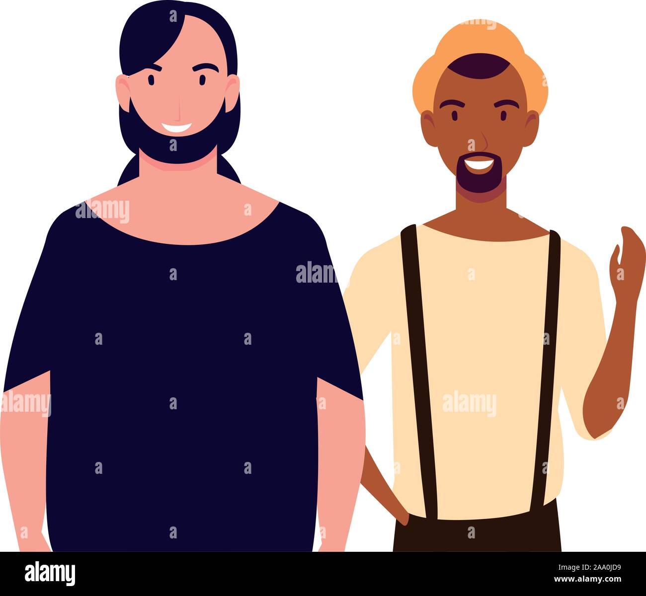 men with different poses on white background vector illustration design ...