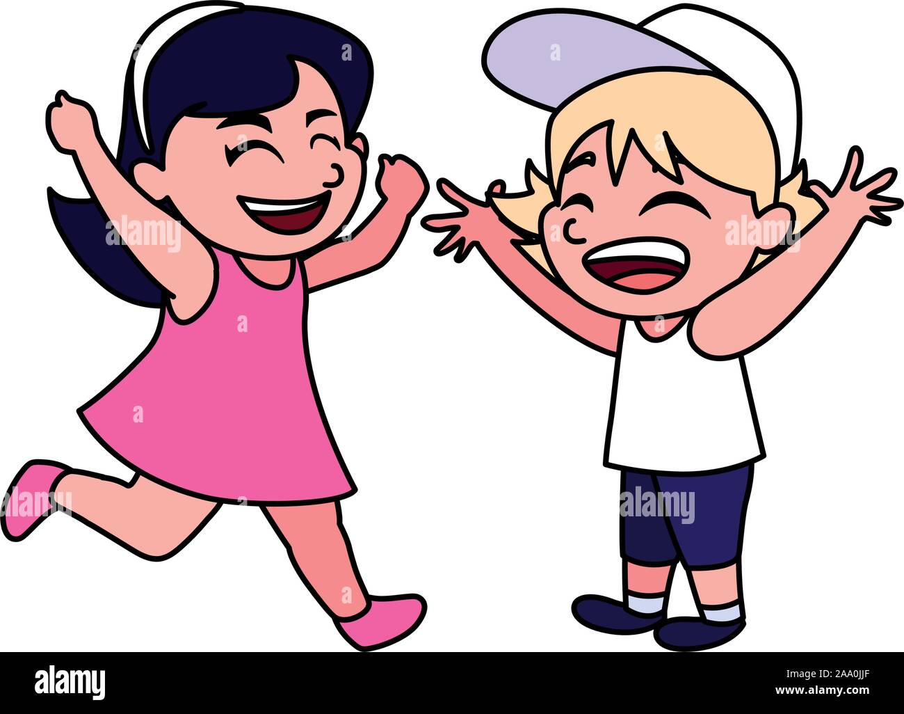 children smiling on white background vector illustration design Stock ...