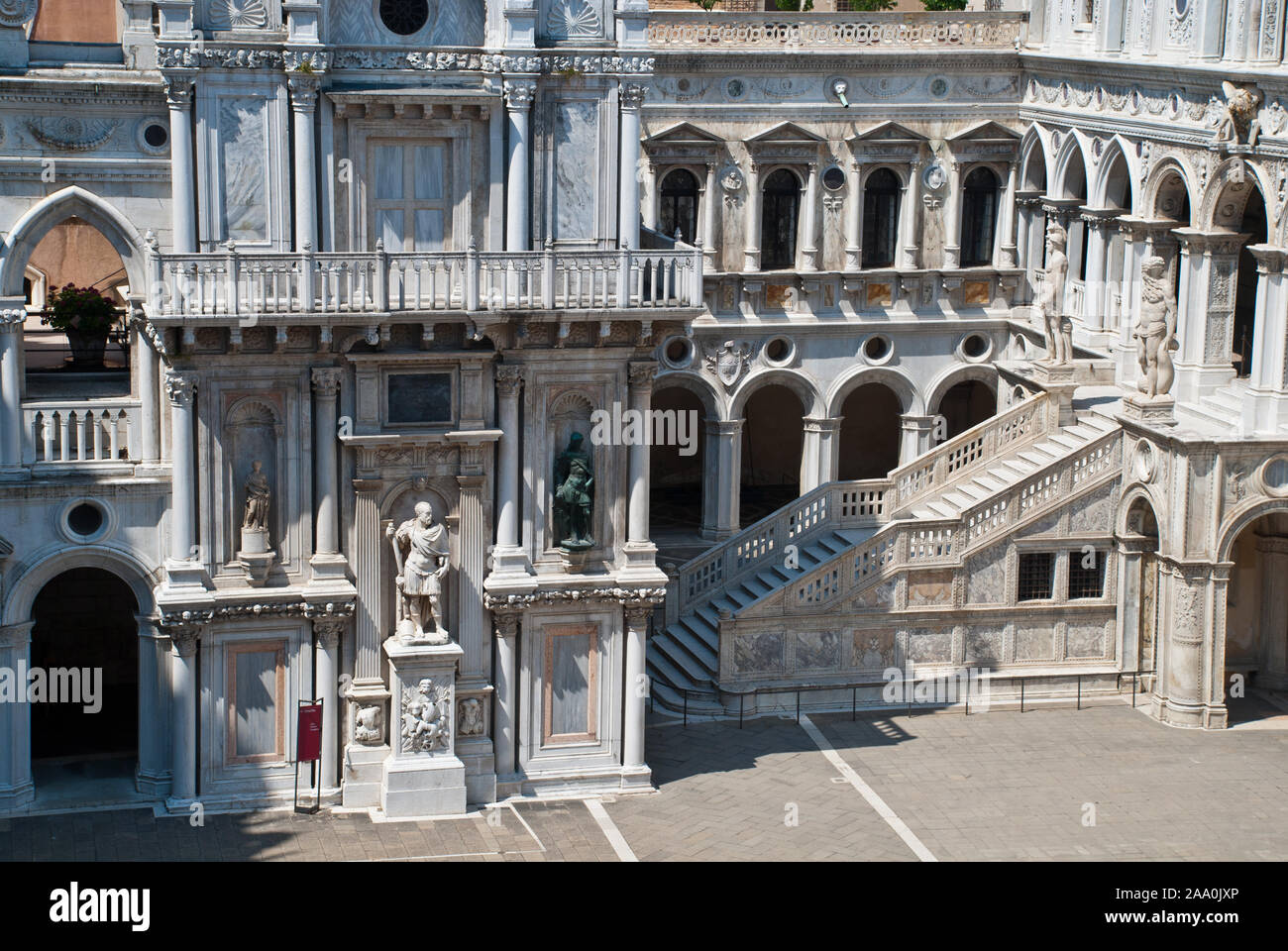 Venice, Italy: The Arco Foscari and Giants' Staircase, in the courtyard ...