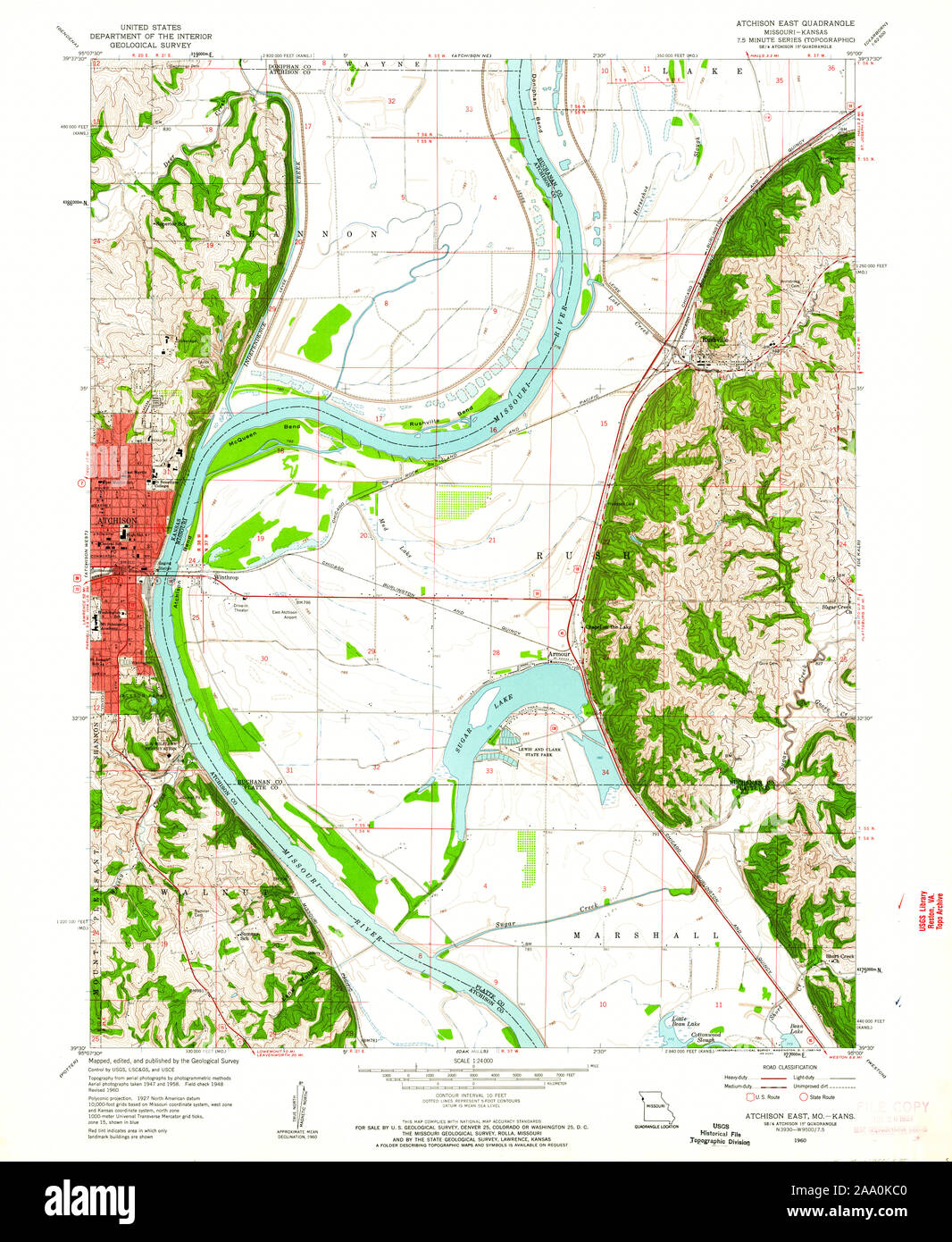 Map of atchison hi-res stock photography and images - Alamy
