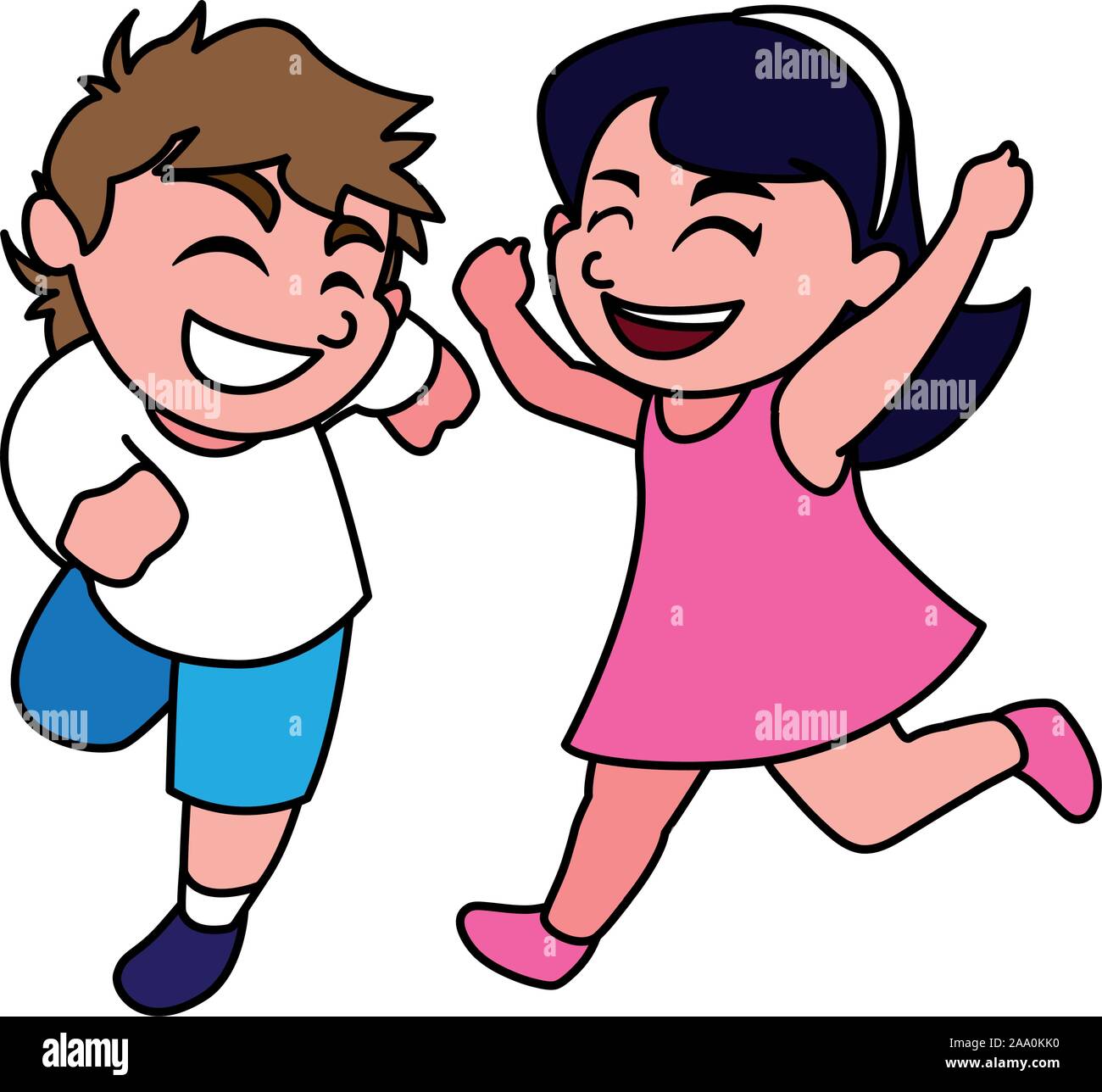 children smiling on white background vector illustration design Stock ...