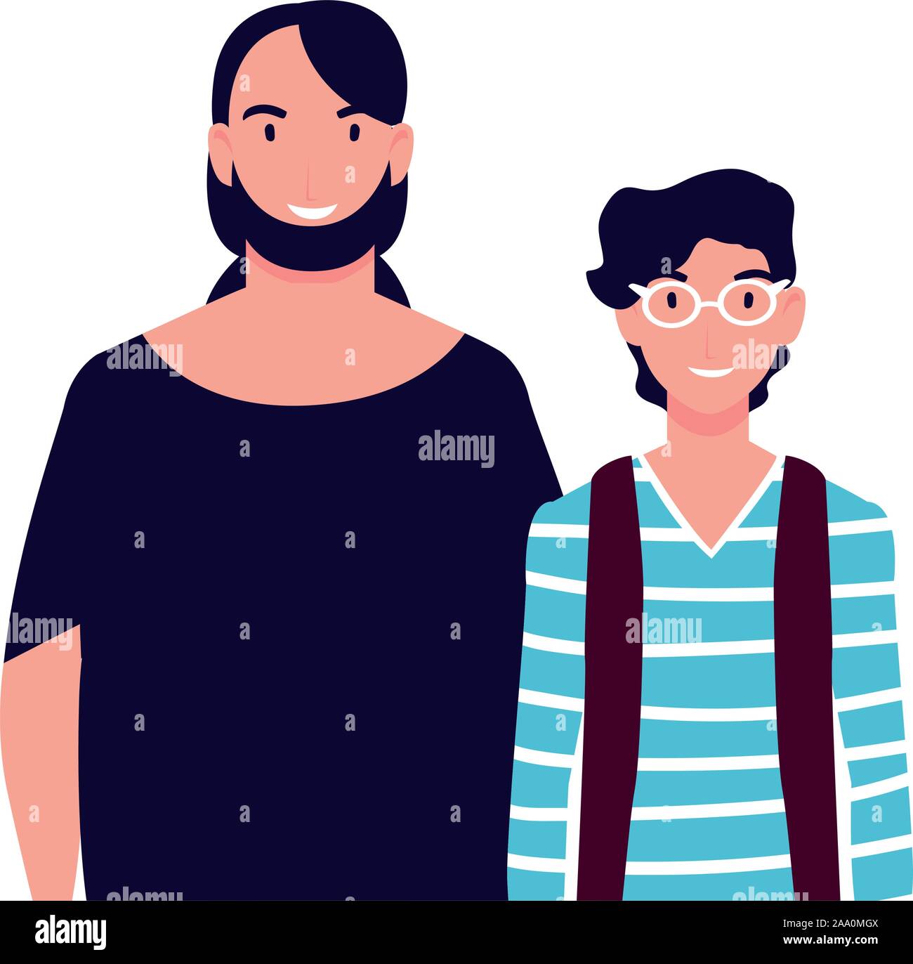 men with different poses on white background vector illustration design ...