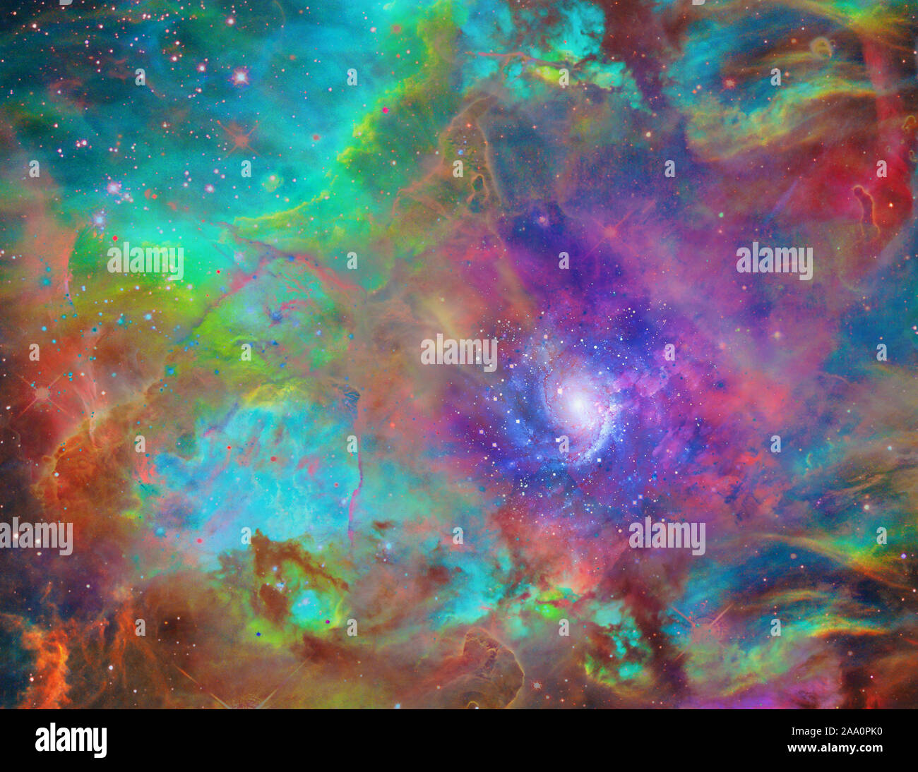 Galactic Space. Vivid colors of Universe Stock Photo - Alamy