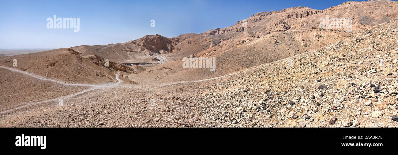 Valley of the queens,Ta Set Neferu,Egypt,Luxor West Bank,panoramic view ...