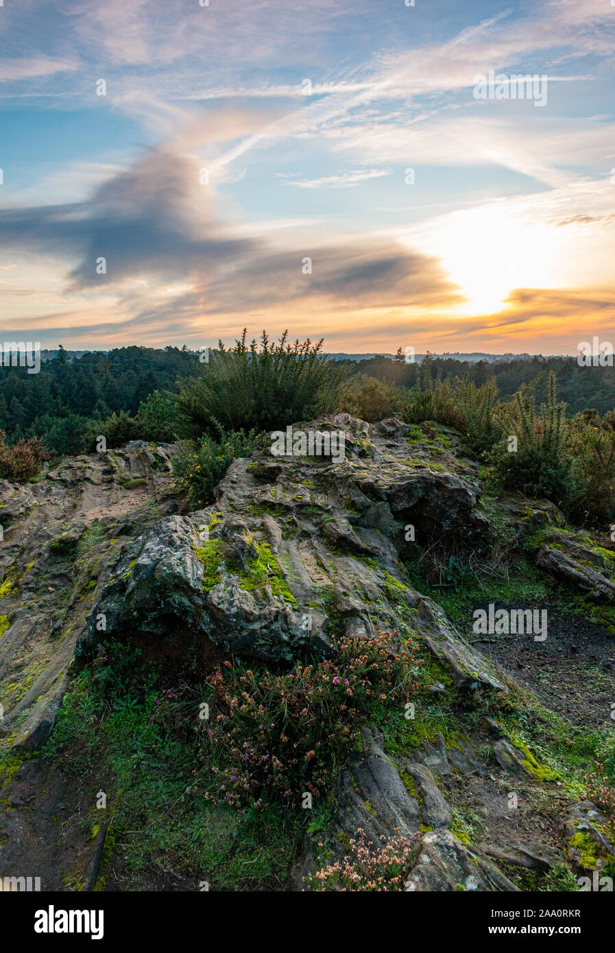 Devils Jump sacred Druid site Stock Photo - Alamy