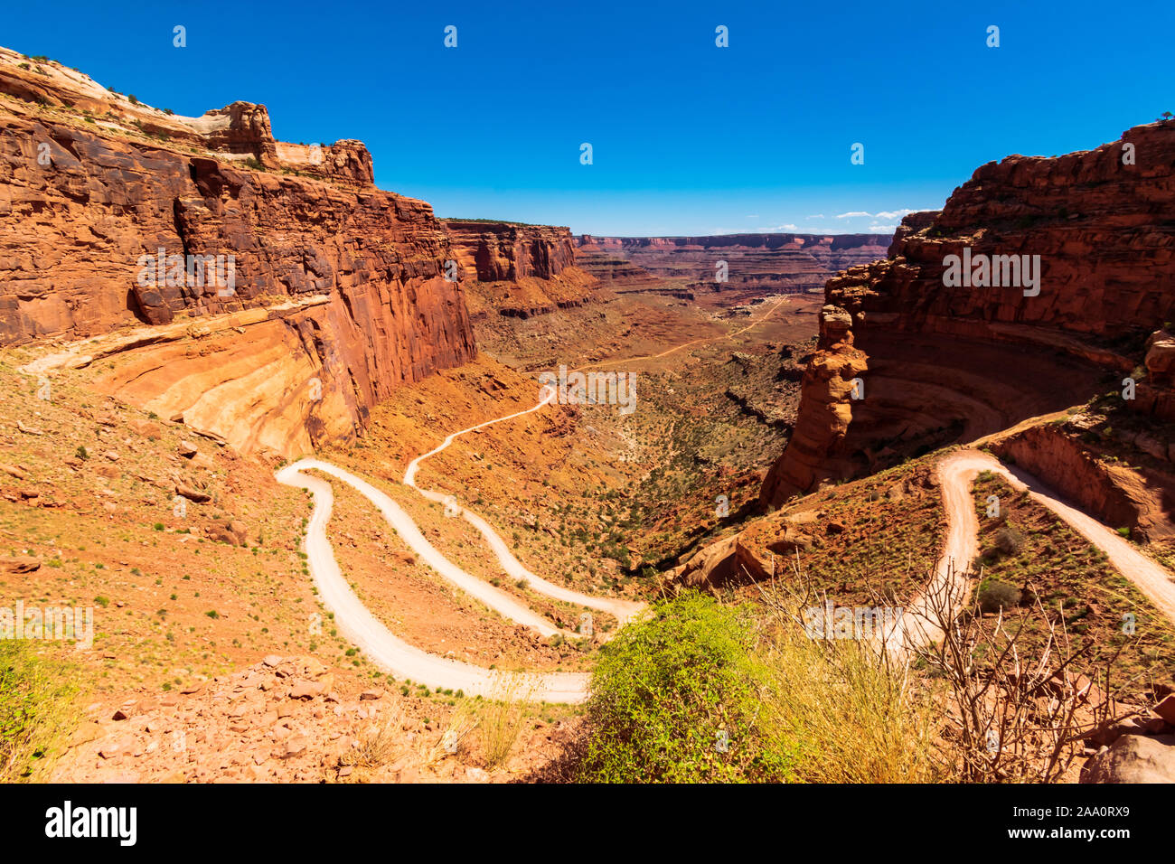 Shafer Trail, Canyonlands National Park, Moab, Utah Stock Photo - Alamy