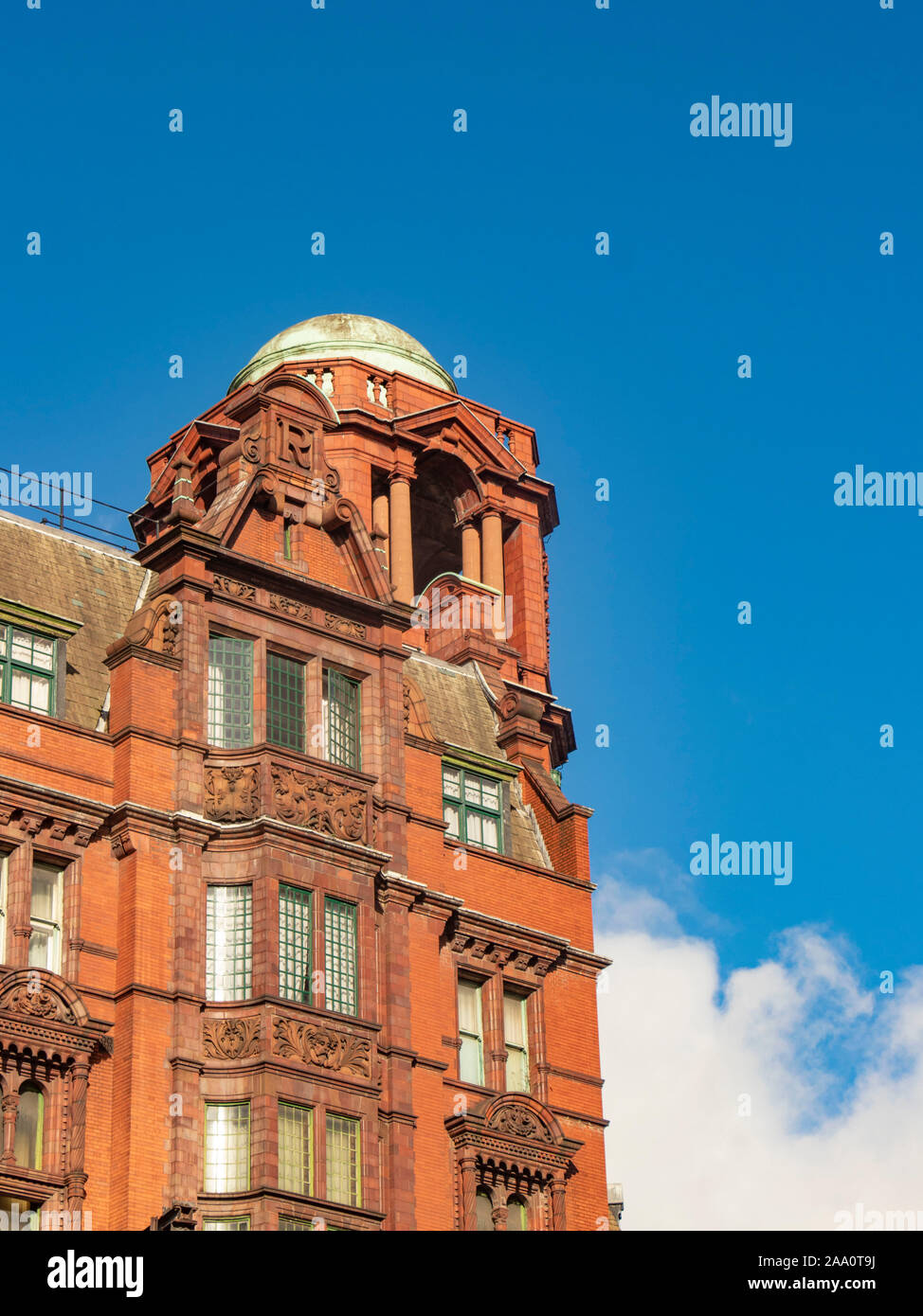 red brick victorian buildings in Manchester UK Stock Photo - Alamy