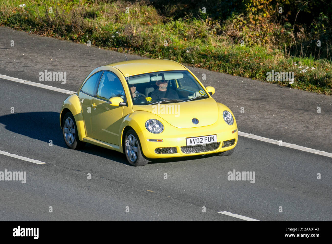 2010 Yellow VW Volkswagen Beetle with private number plate ...