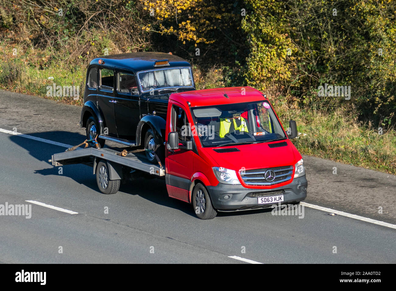 Classic Car On Trailer High Resolution Stock Photography and Images - Alamy
