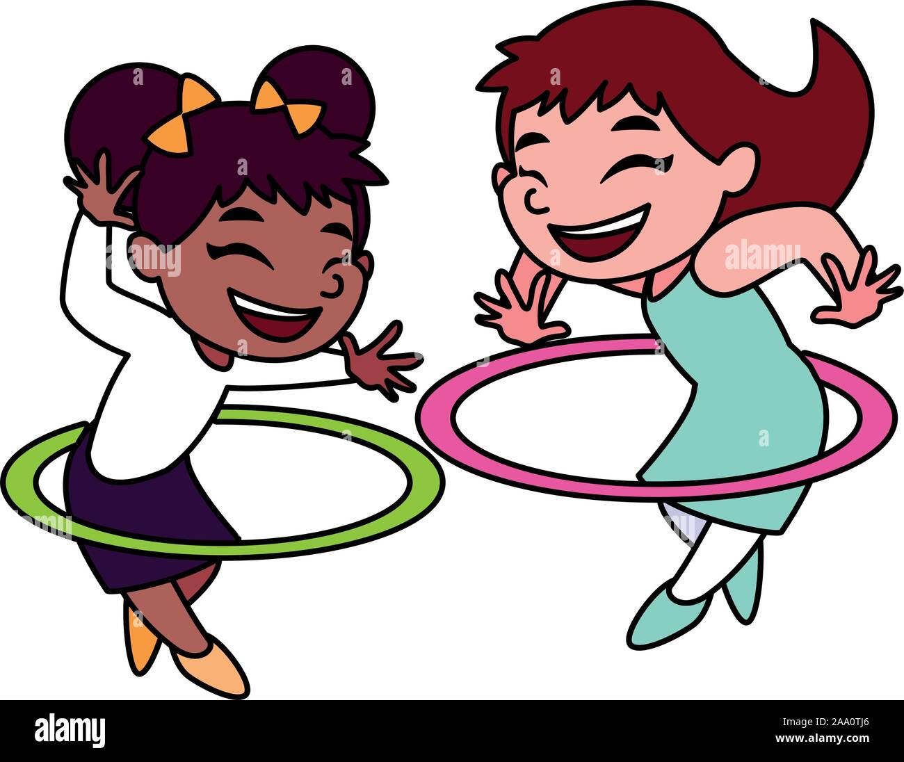Hula Hoop Game Children High Resolution Stock Photography and Images ...