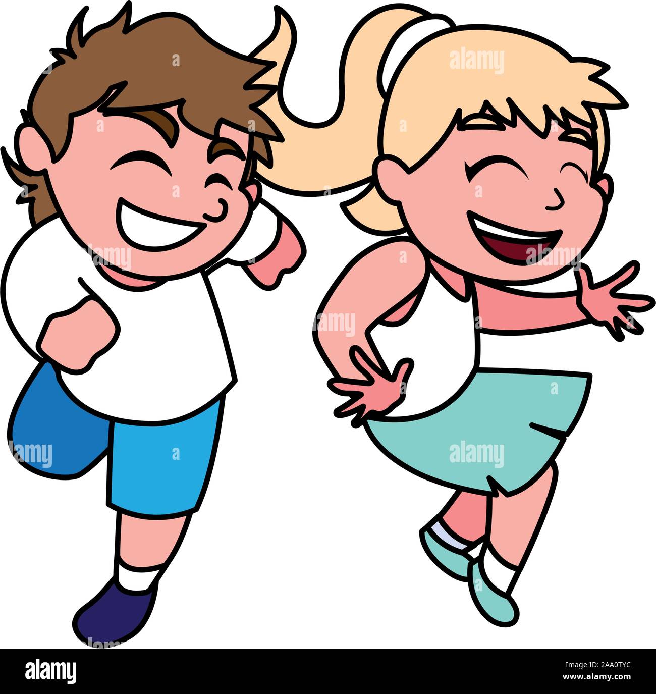children smiling on white background vector illustration design Stock ...