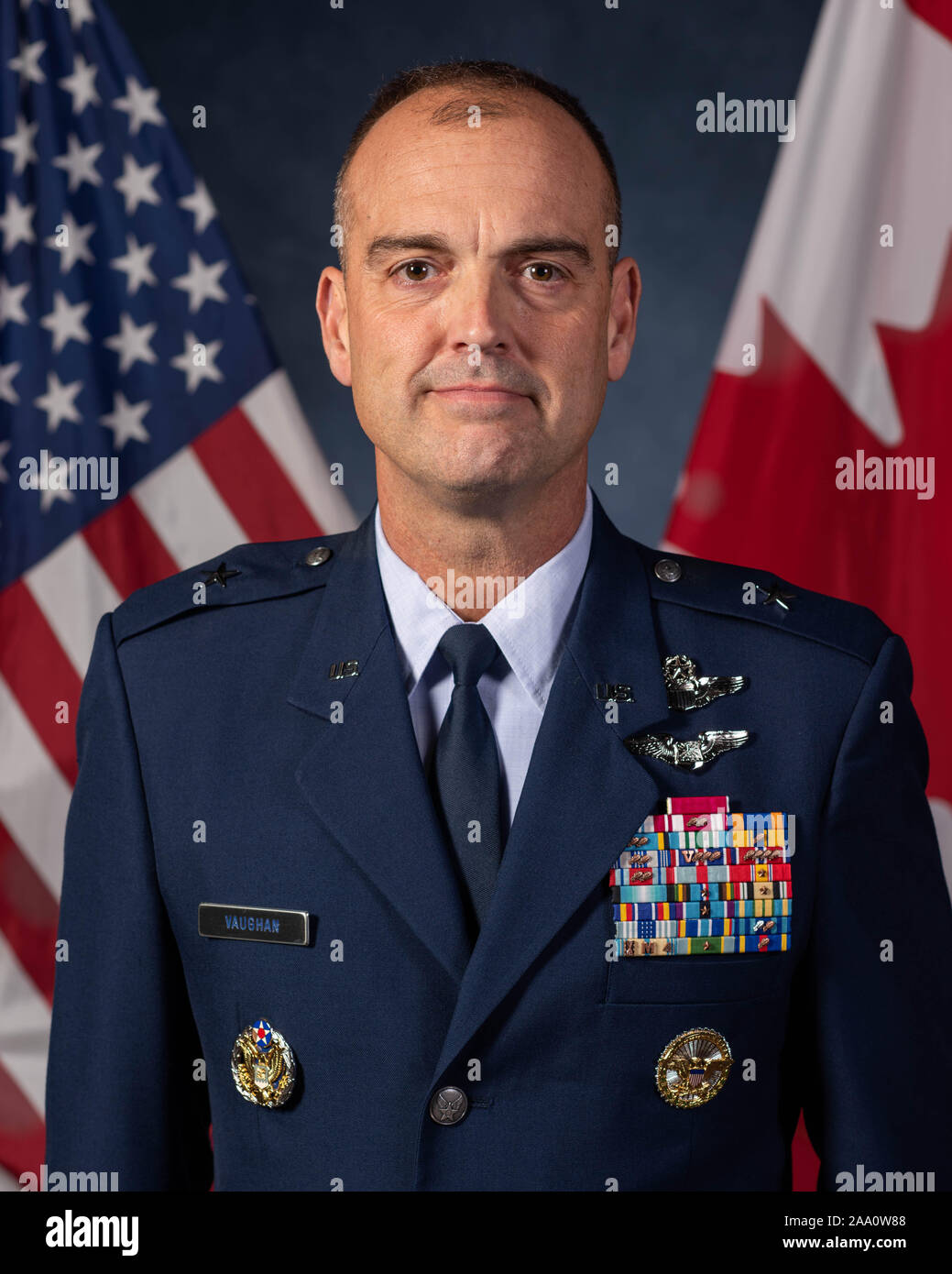 Brigadier General Edward Vaughan at 17 Wing, on October 1, 2019 Stock ...