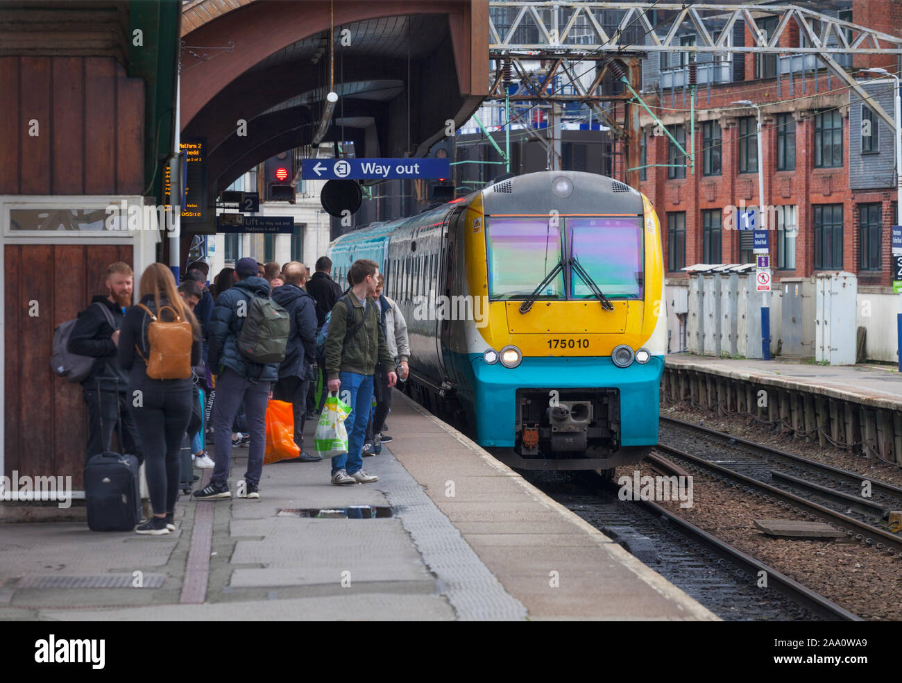 Transport for Wales class 175 train arriving at Manchester Oxford Road ...