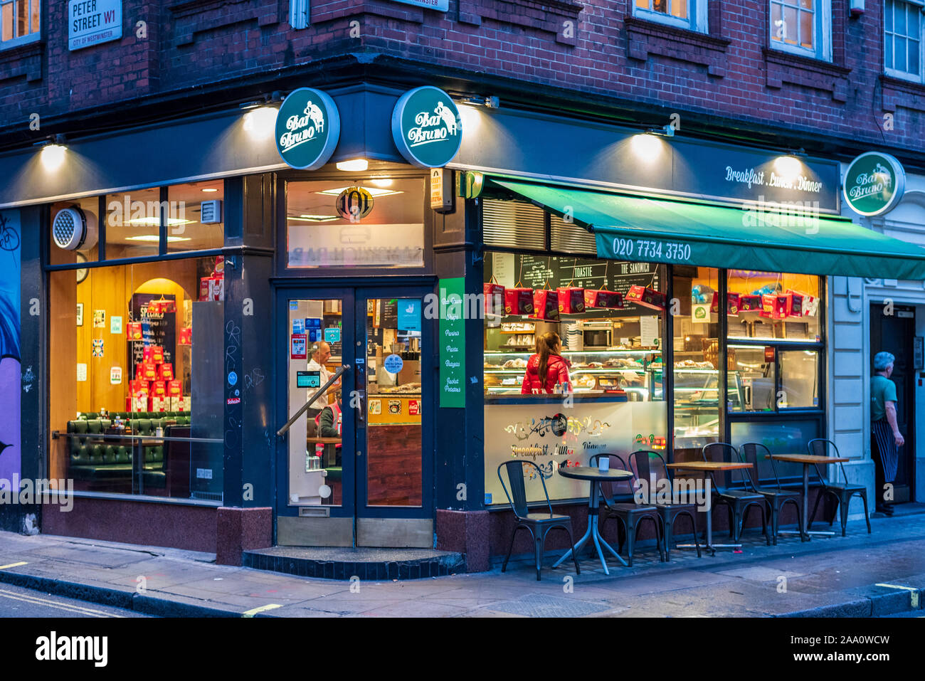 Bar Bruno Soho - Bar Bruno Snack Bar, Wardour Street Soho London - Cafe ...