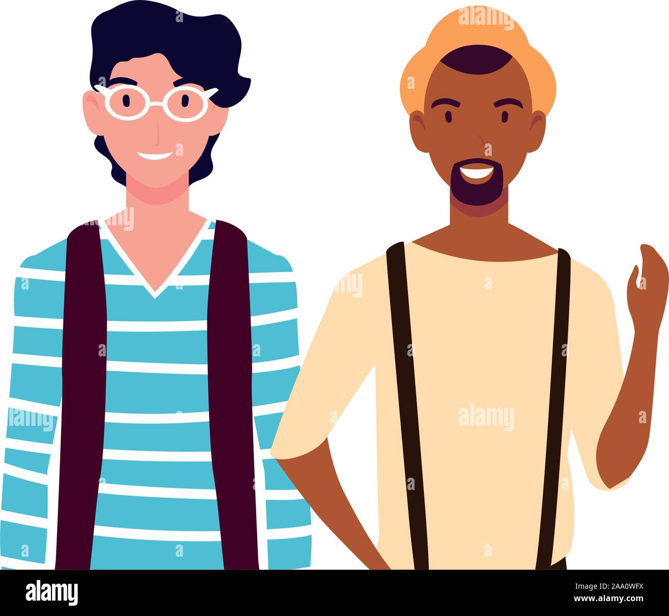 men with different poses on white background vector illustration design ...