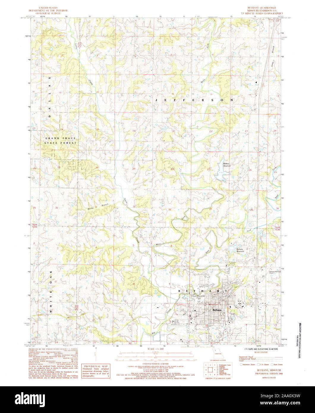 Map of bethany missouri hi-res stock photography and images - Alamy