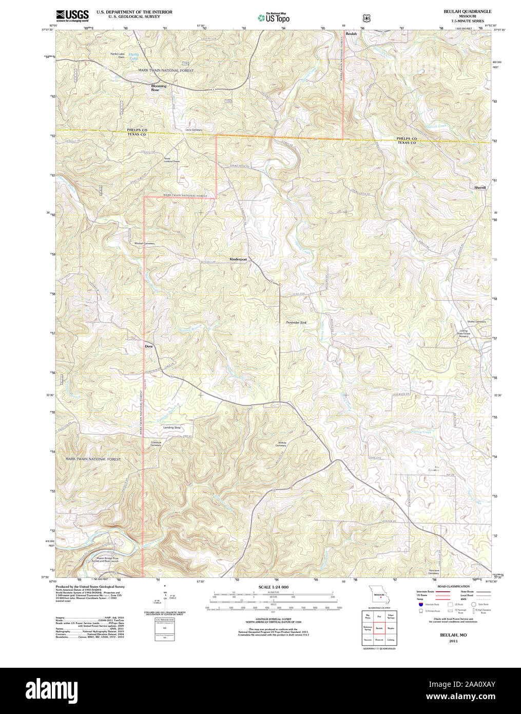 Beulah map hi-res stock photography and images - Alamy