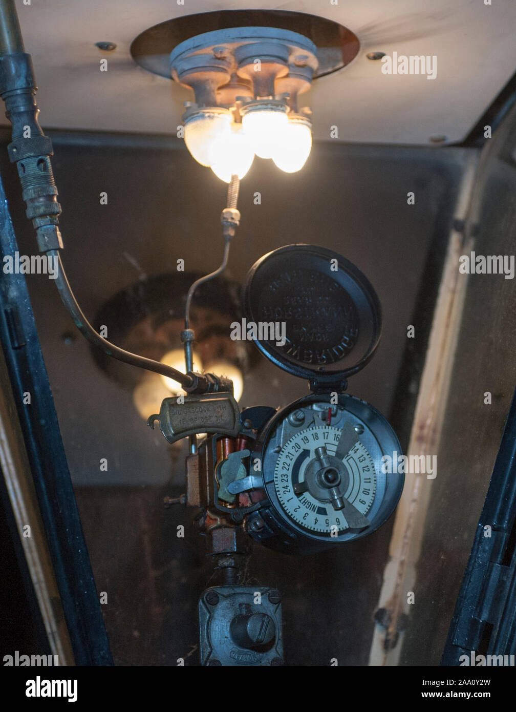 One of 1500 gas lamps that remain on the streets of London being ...