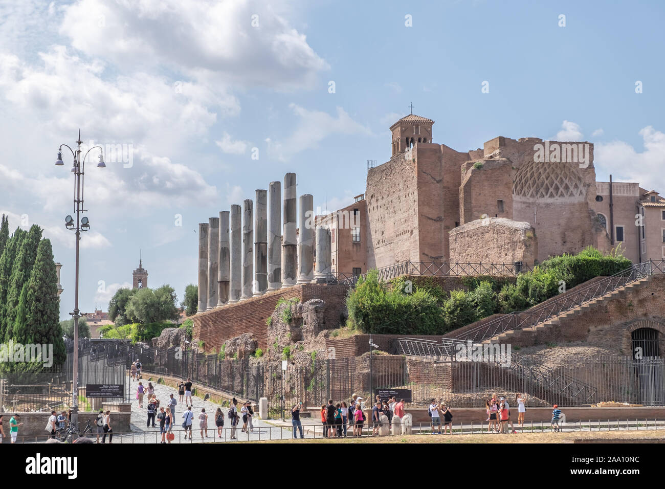 ROME, ITALY - JULY 14: Temple of Venus and Roma on July 14, 2019. The ...