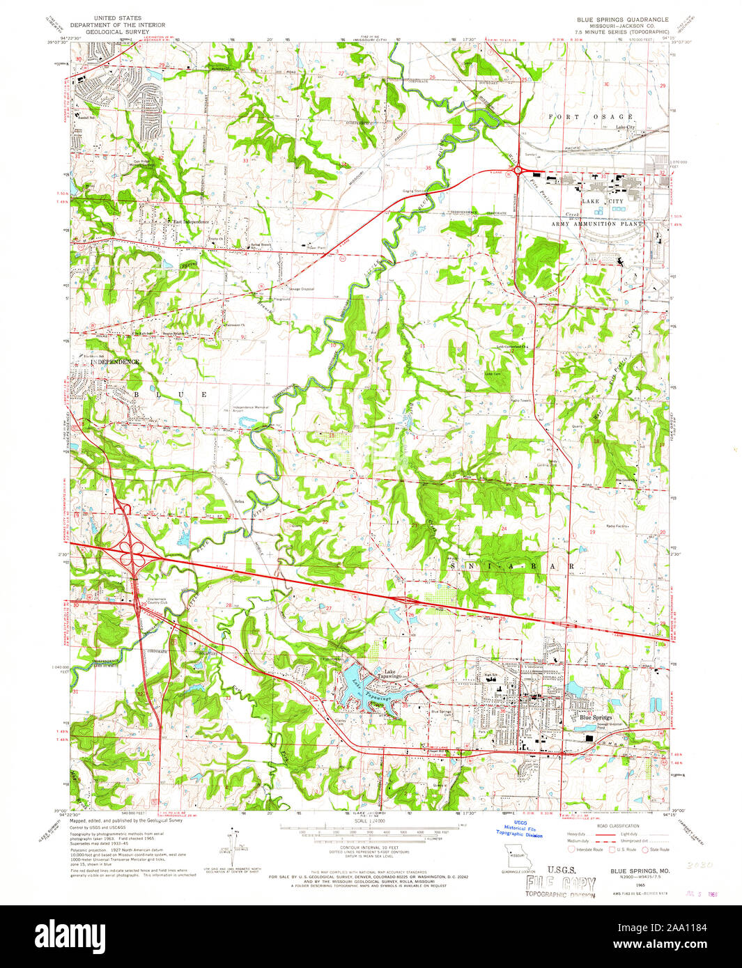 Map of blue springs hi-res stock photography and images - Alamy