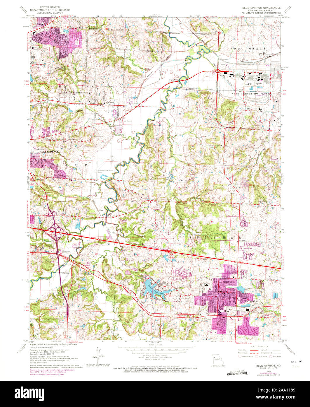Map of blue springs hi-res stock photography and images - Alamy