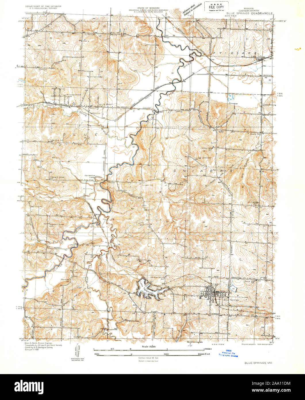 Blue springs missouri map hi-res stock photography and images - Alamy