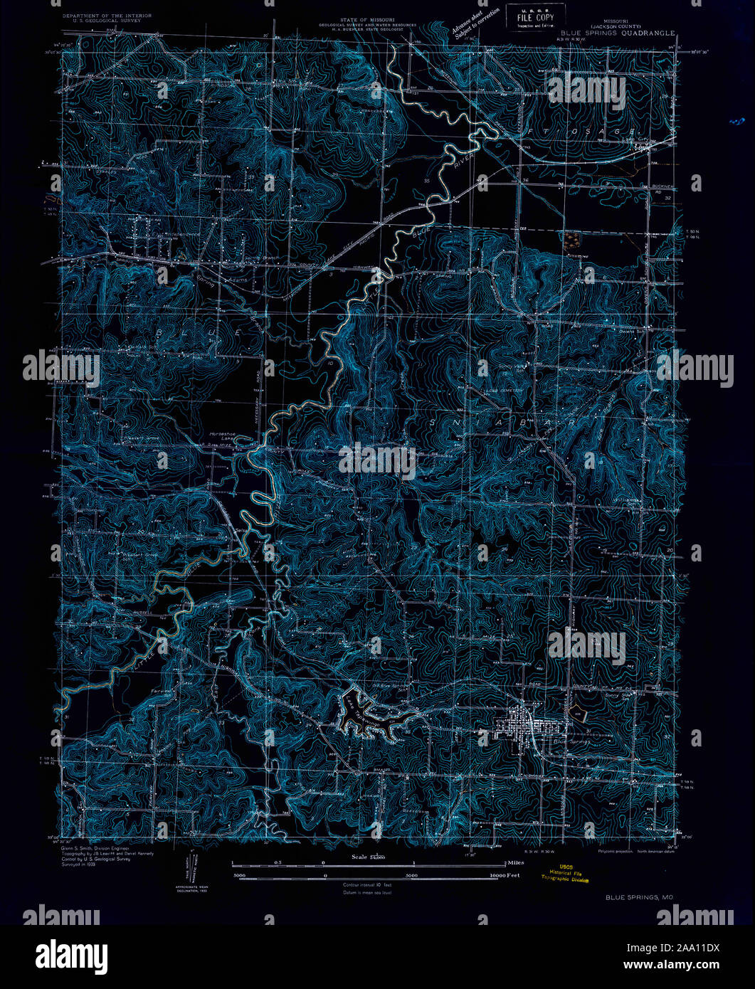 Blue springs missouri map hi-res stock photography and images - Alamy