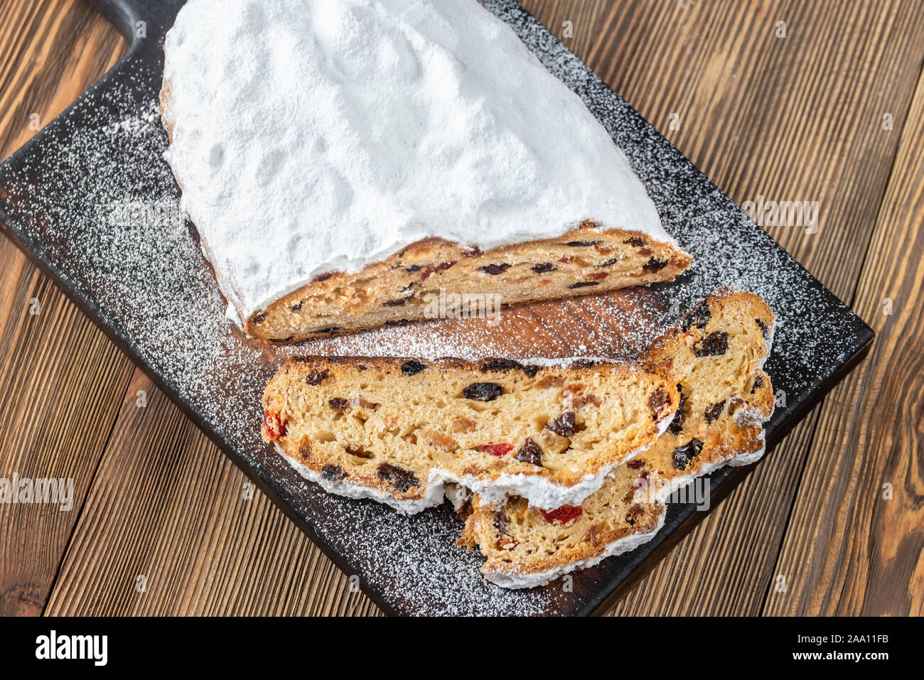 Stollen - traditional German bread eaten during the Christmas season ...