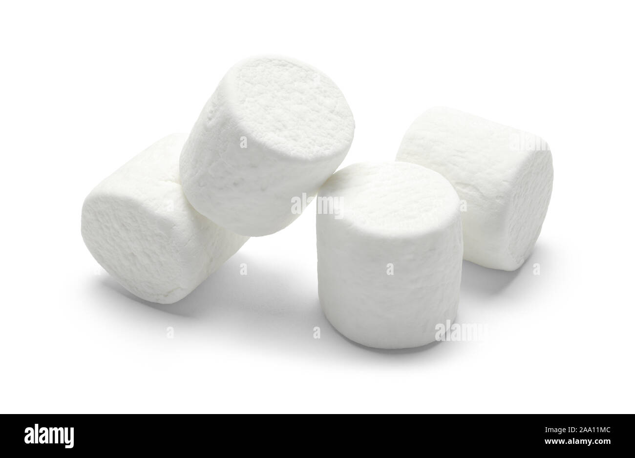 Pile of Large Marshmellows Isolated on White Background Stock Photo - Alamy