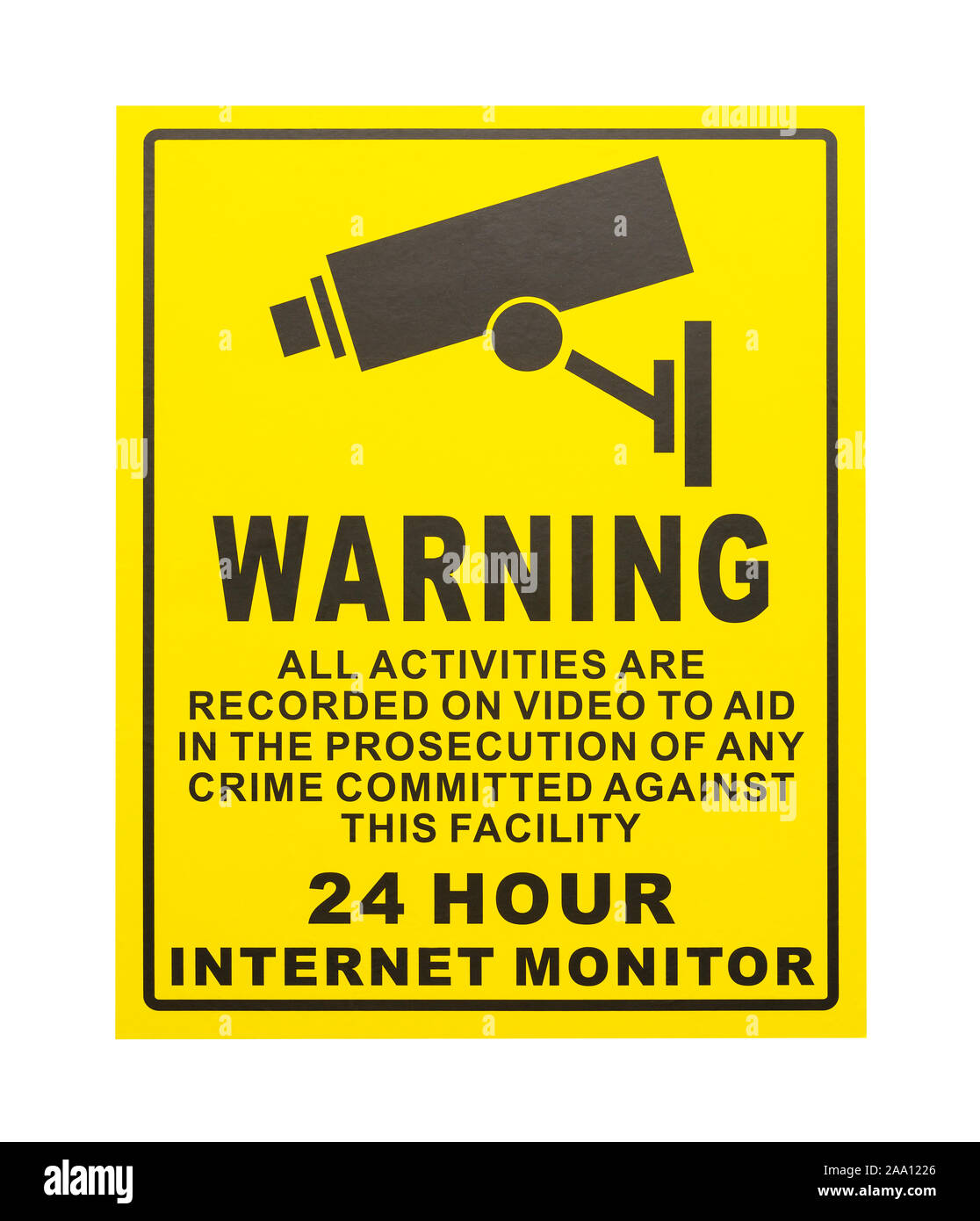 Cctv camera warning sign hi-res stock photography and images - Alamy