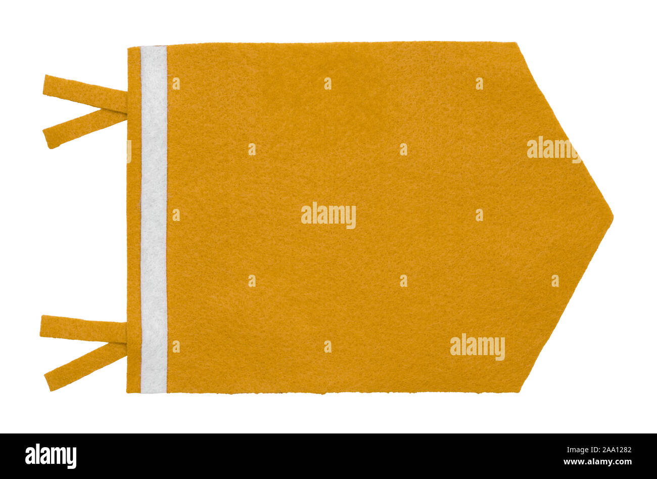 Small Yellow Pennant Felt Flag Isolated on White Background Stock Photo ...