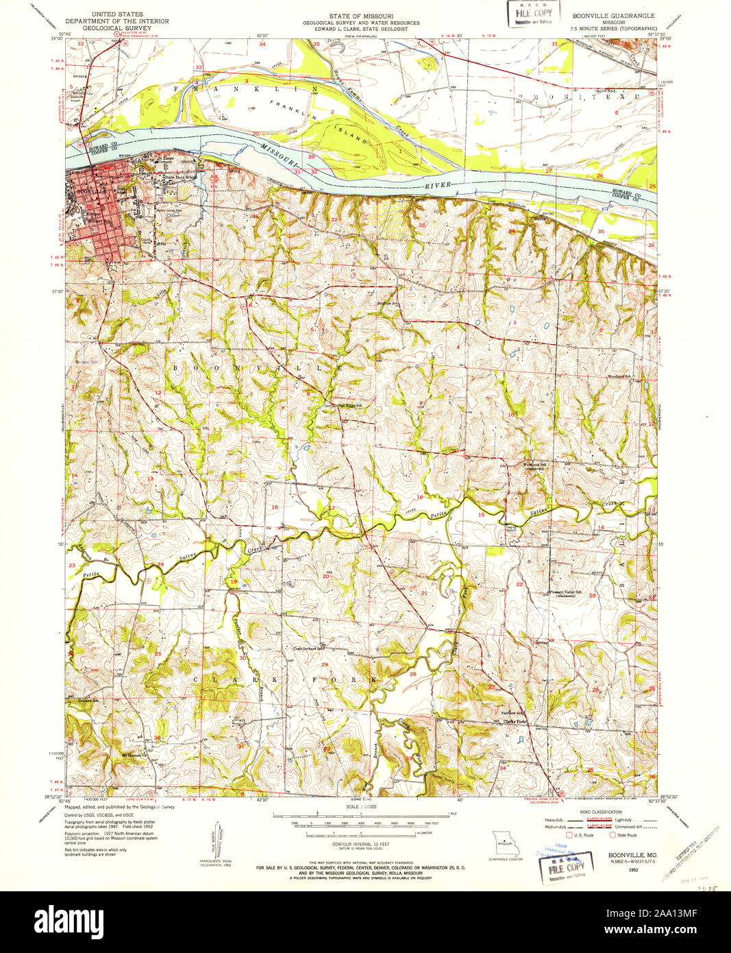 Map of boonville hi-res stock photography and images - Alamy