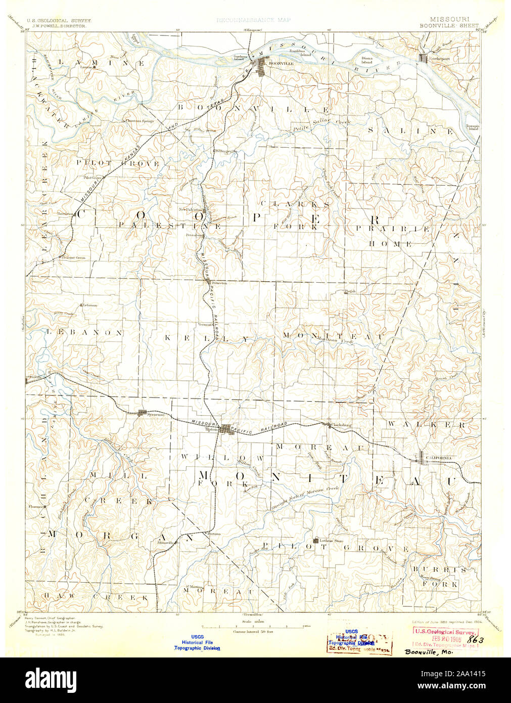 Map of boonville hi-res stock photography and images - Alamy