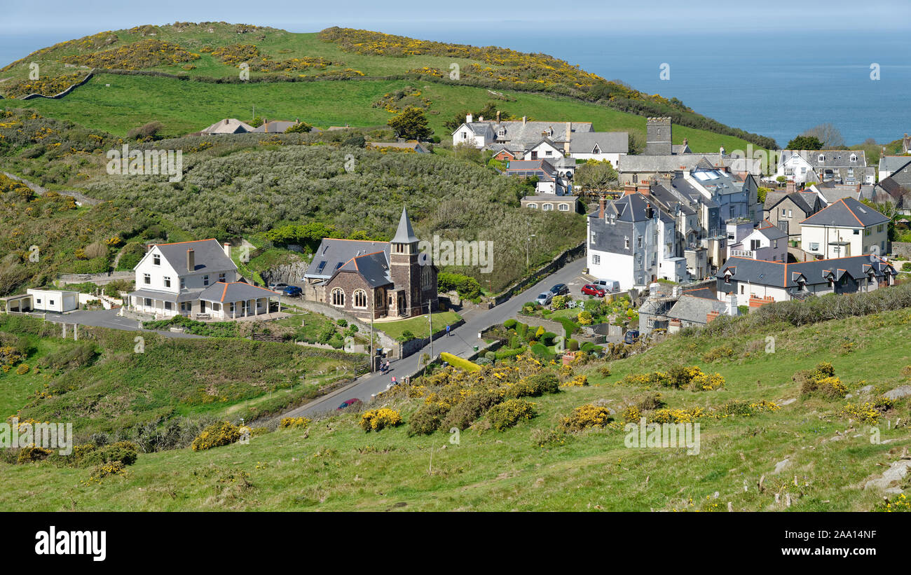 Mortehoe Village, Woolacombe, North Devon Coast, UK Stock Photo - Alamy