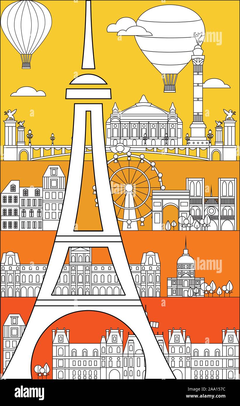 Panoramic view on bright Stock Vector Images - Alamy