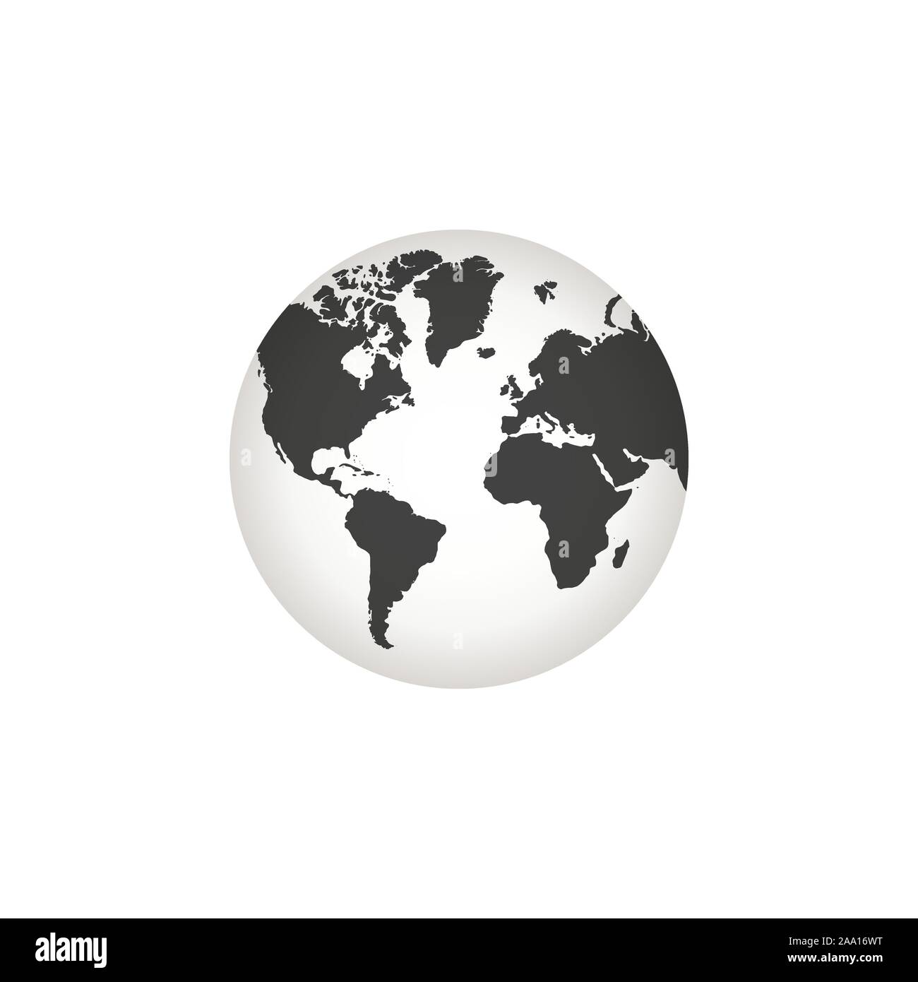 Globe icon, earth planet world, sign map isolated. Vector illustration ...