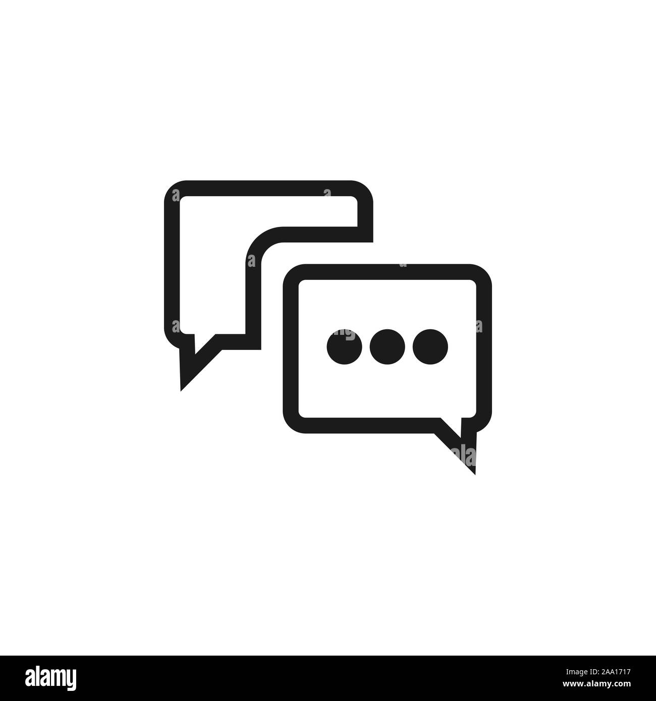 Chat outline isolated icon vector. Email message sign Stock Vector ...