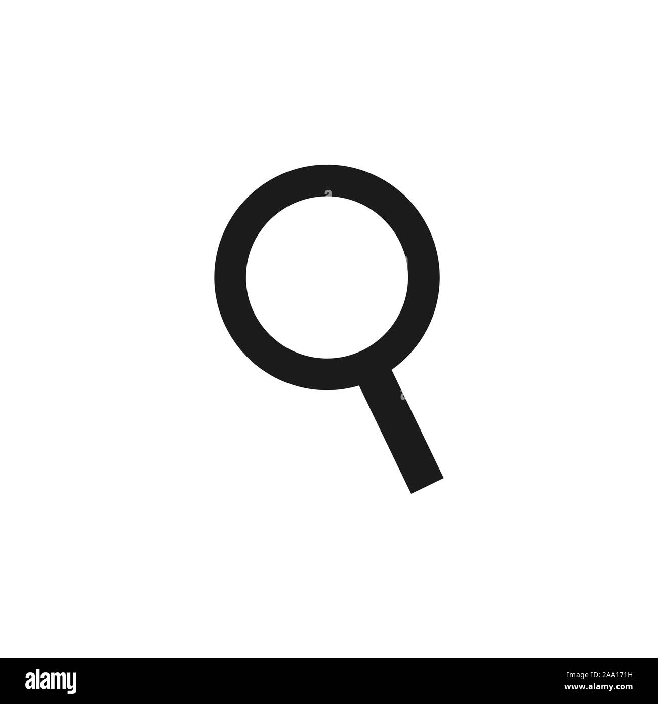 Vector outline icon illustration of magnifying, magnify glass, research ...