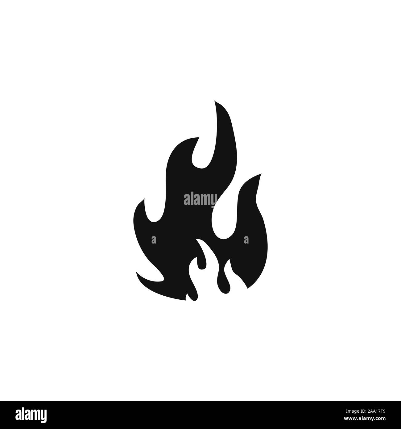 Black burning fire Isolated vector icon Stock Vector Image & Art - Alamy