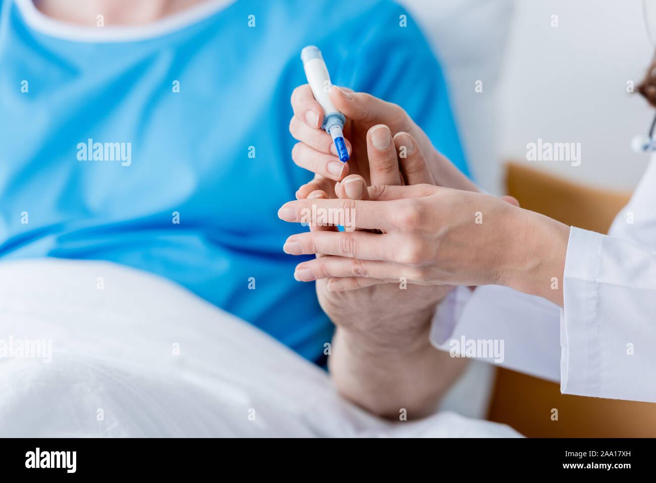 Cropped view doctor taking test hi-res stock photography and images - Alamy