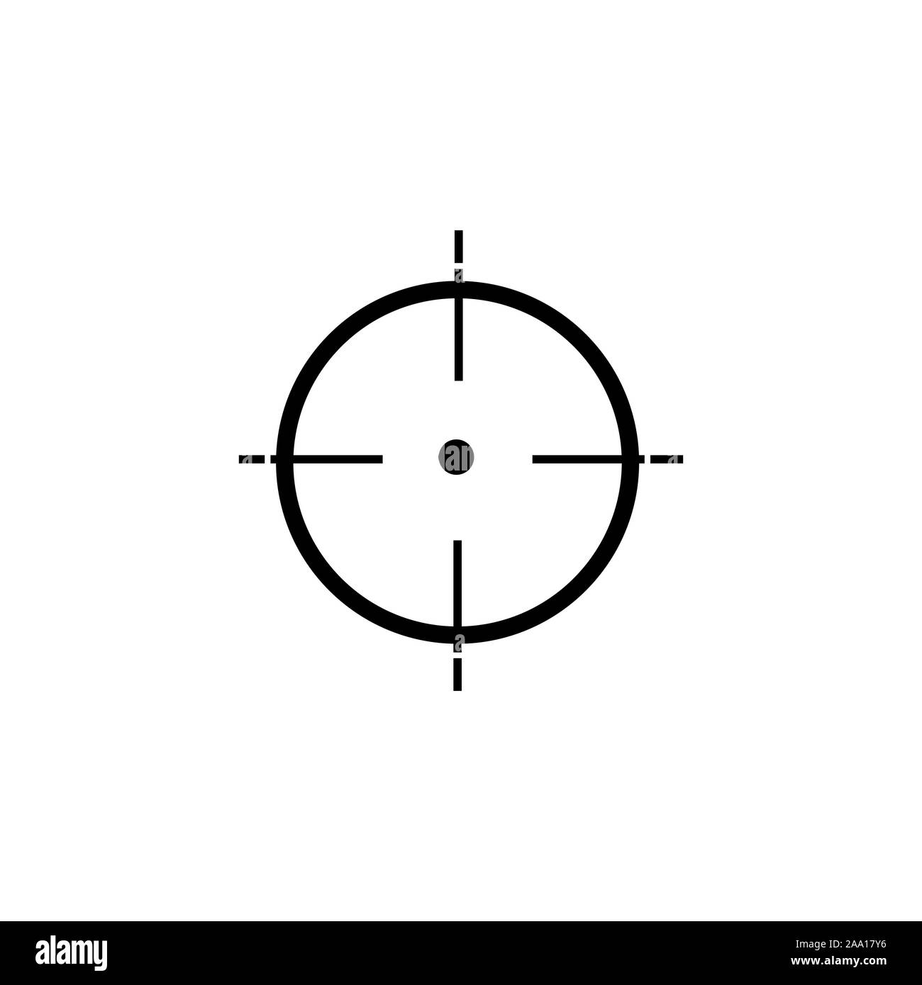 Aim target vector isolated icon. Sniper scope cross. Optical view Stock ...