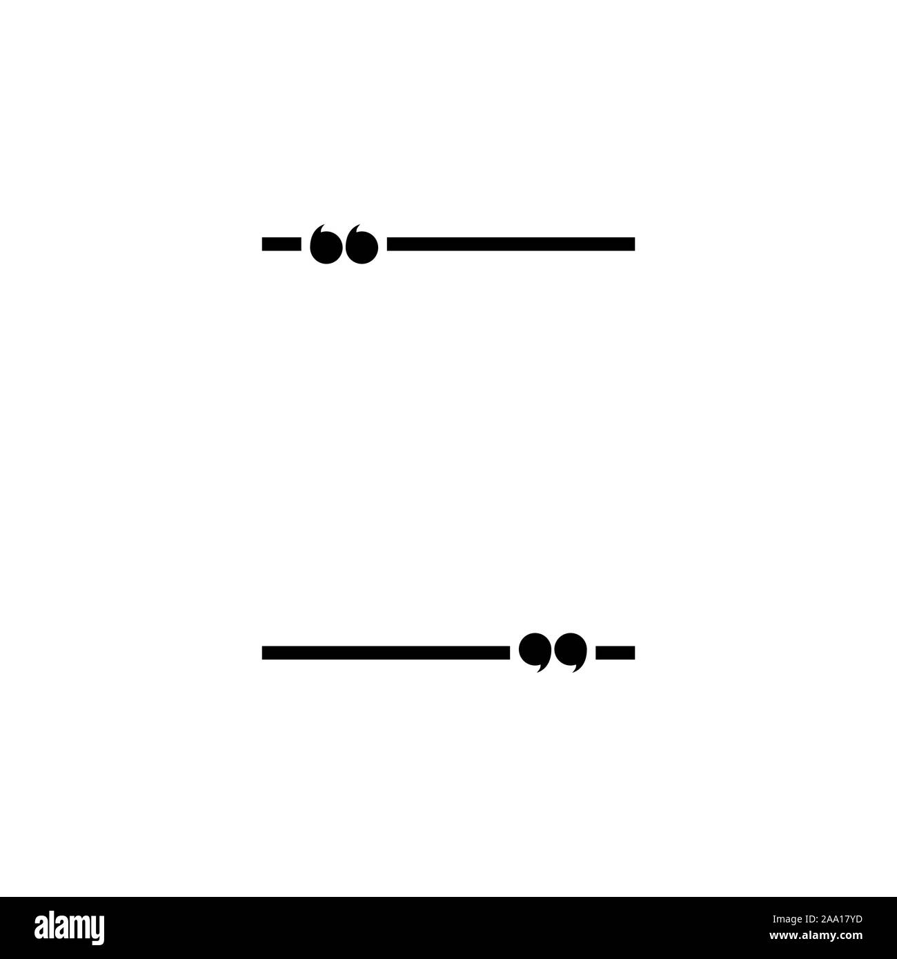 Quote frame empty black lines, trendy isolated illustration for ...
