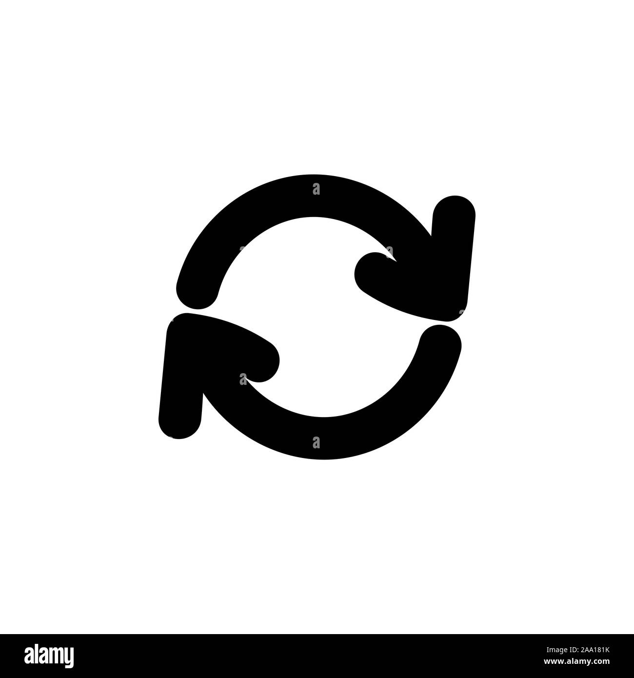 Arrow loop repeat doodle vector outline isolated illusatrtion Stock ...