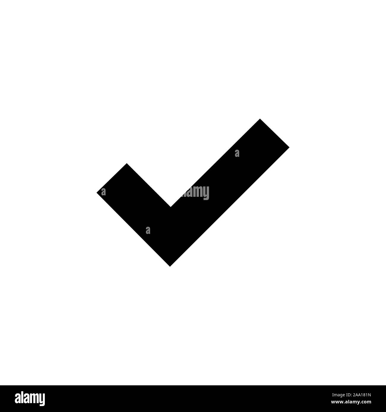 Approved black mark illustration on white background. Creative vector ...