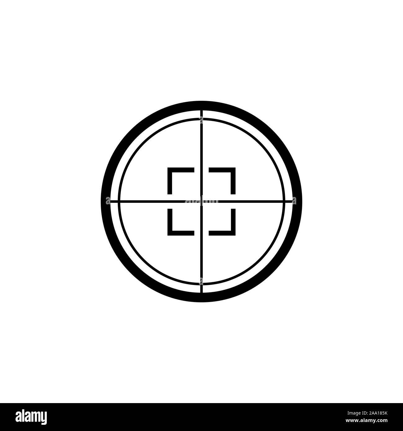 Aim target vector isolated icon. Sniper scope cross. Optical view Stock ...