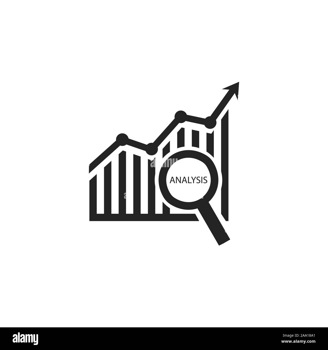Diagram rise, course growth presentation statistics icon. Isolated flat ...