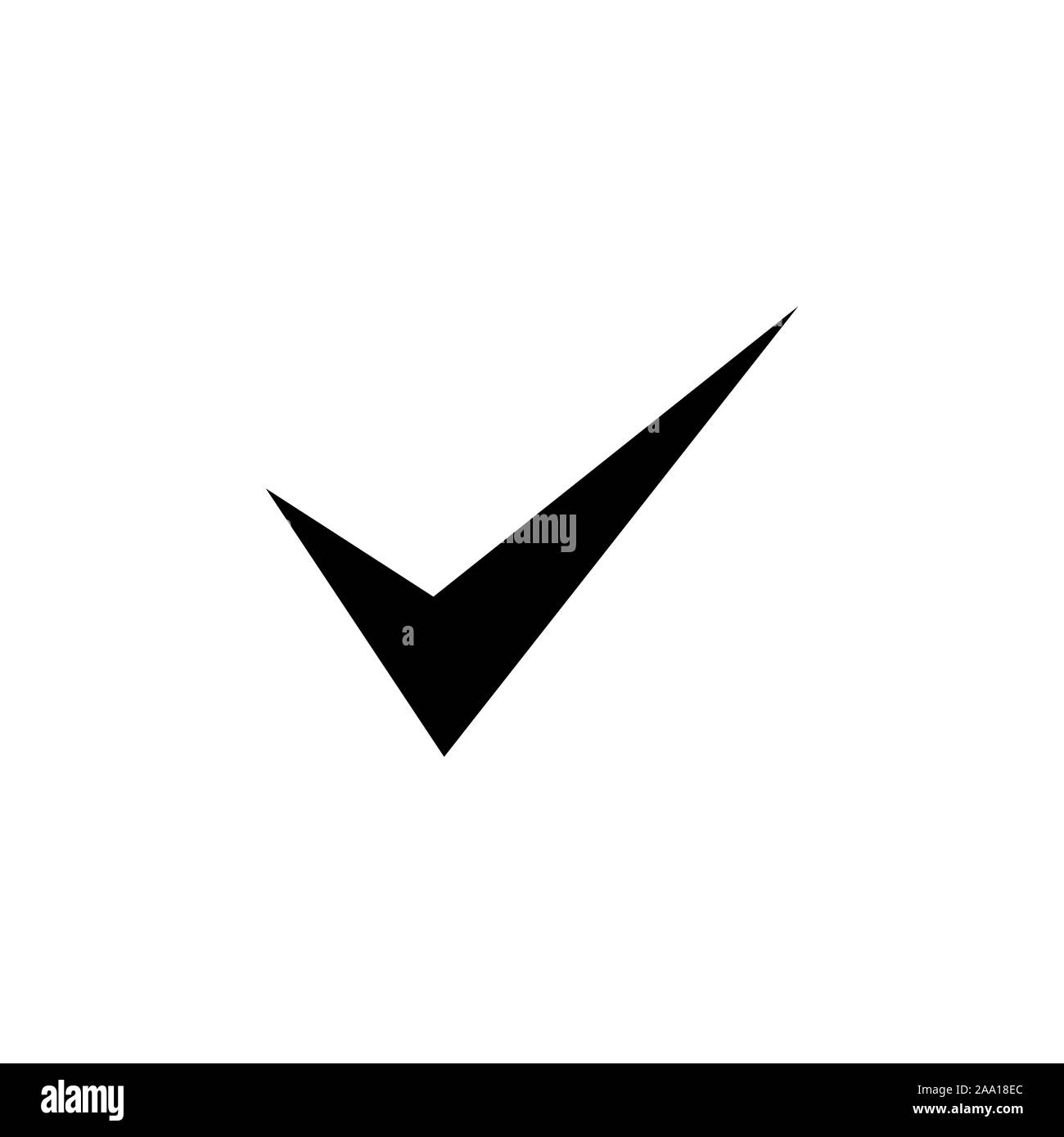 Approved black mark illustration on white background. Creative vector ...