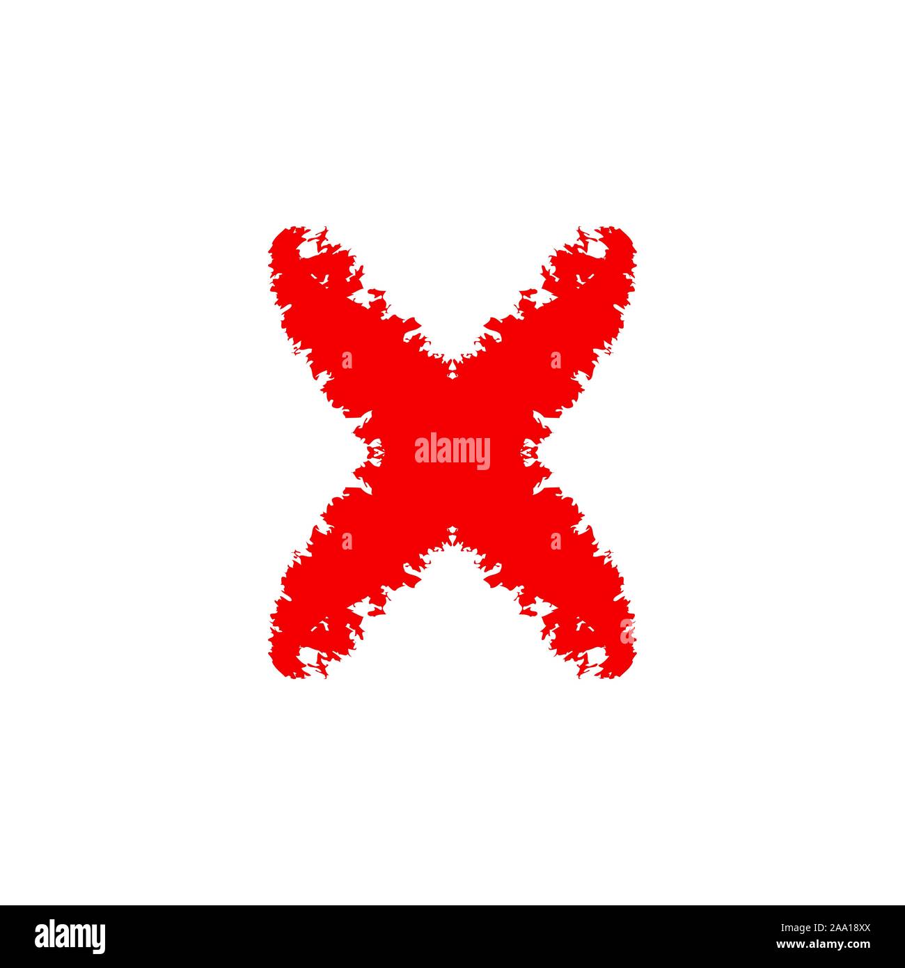 Rejected red mark illustration on white background. Creative vector ...