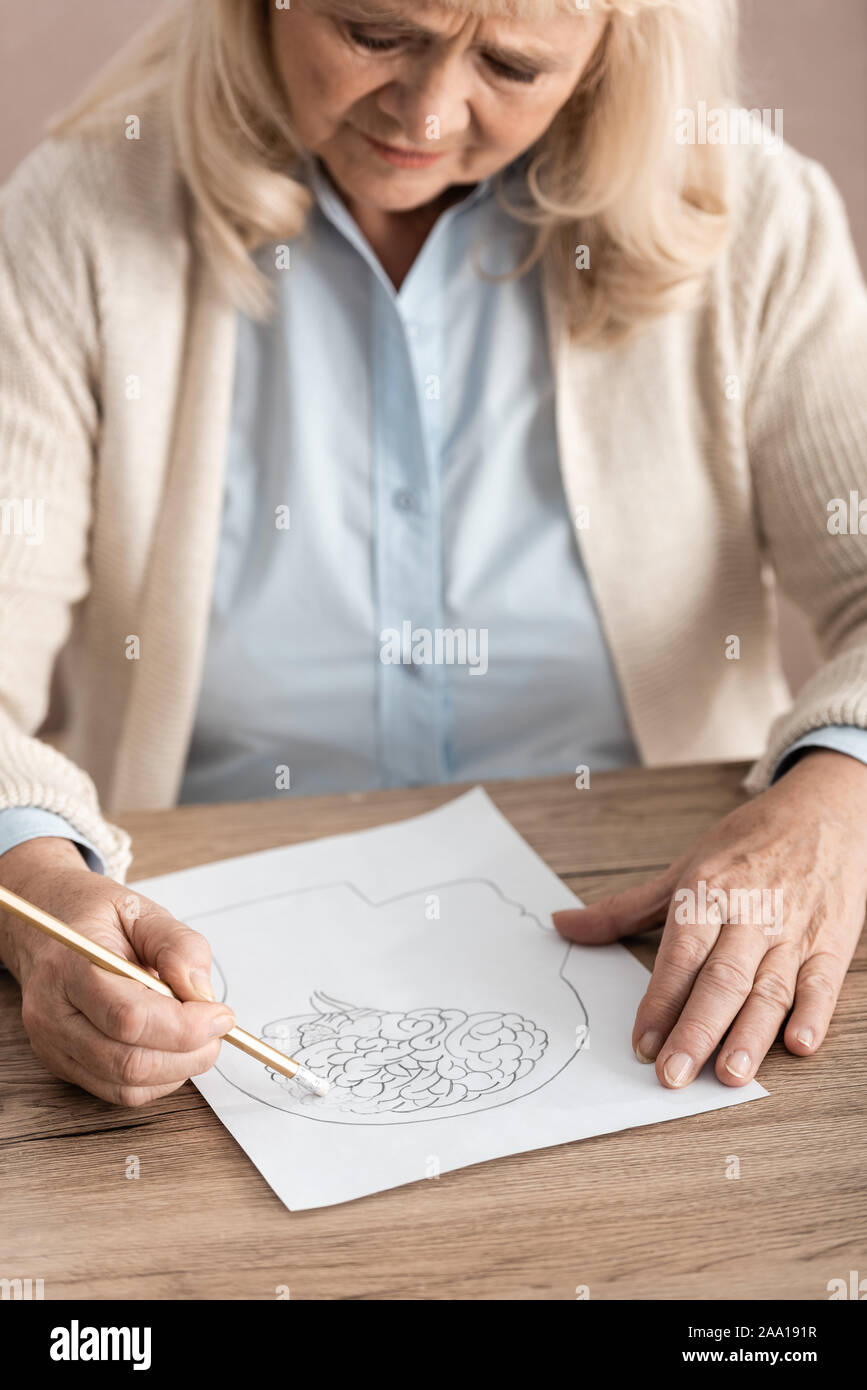 Alzheimer brain drawing hi-res stock photography and images - Alamy