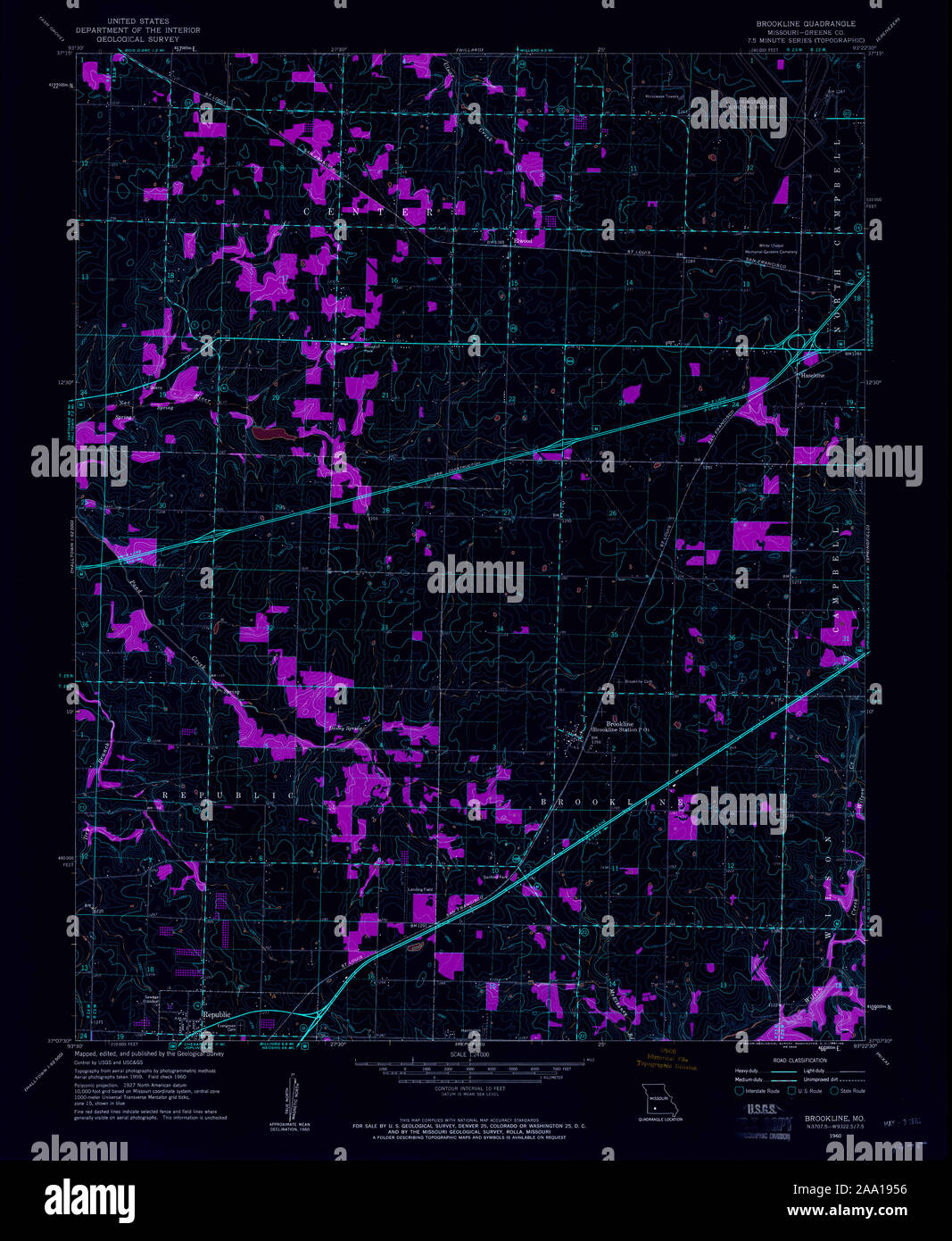 Map of brookline hi-res stock photography and images - Alamy